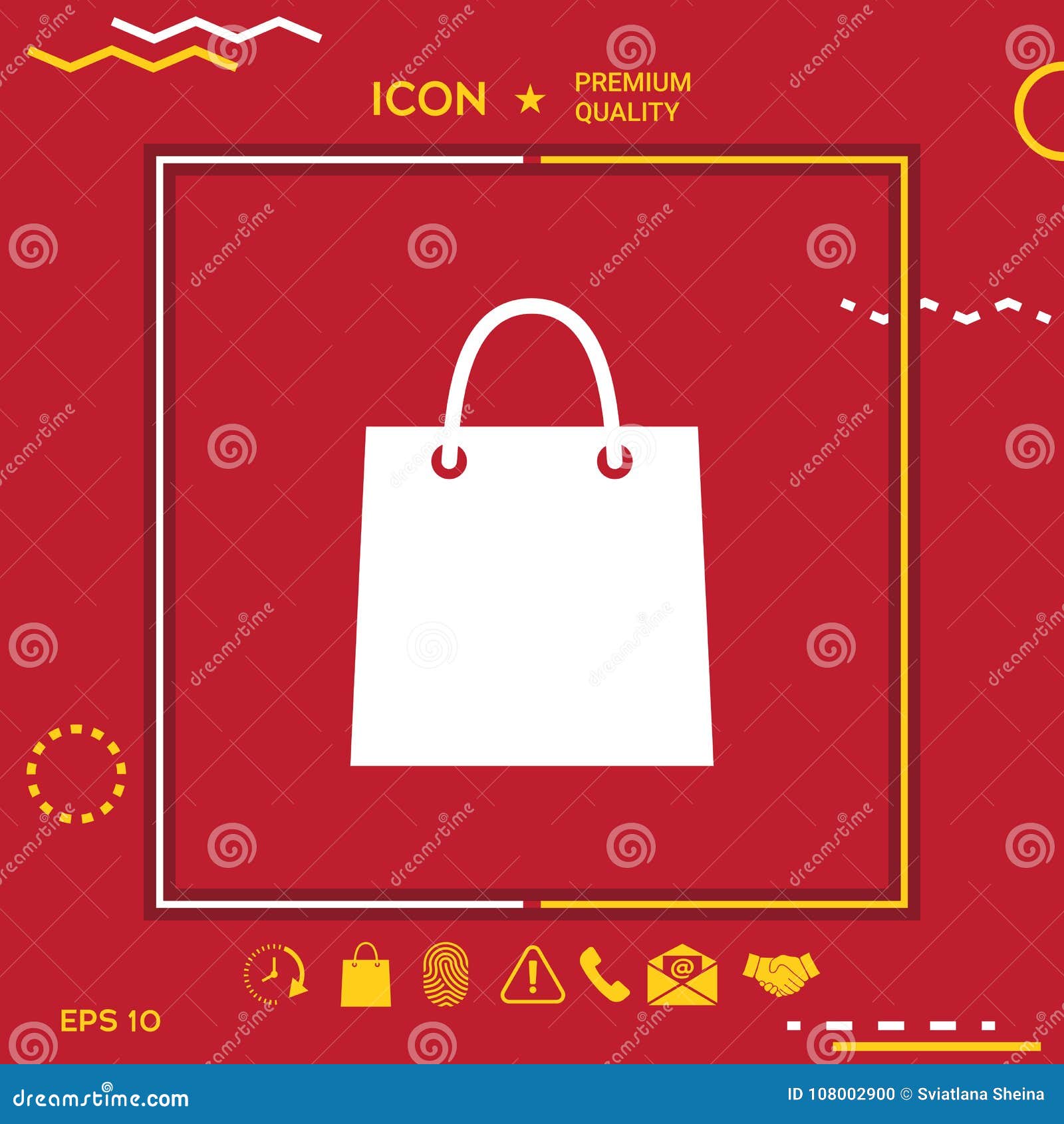 Shopping bag symbol stock vector. Illustration of isolated - 108002900