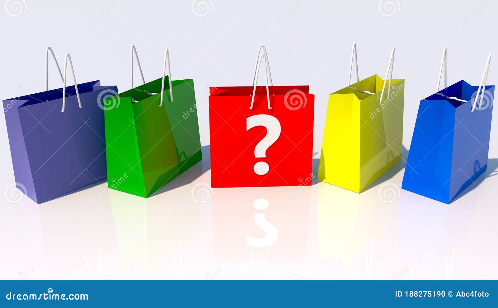 Shopping Bags with Question Mark Concept Stock Illustration ...