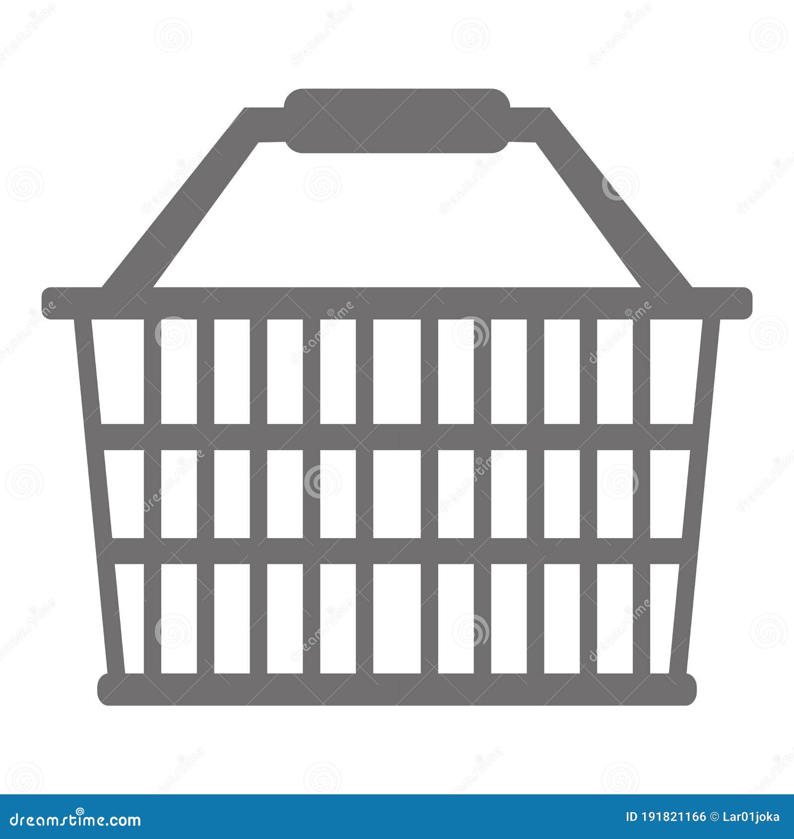 Shopping basket icon stock vector. Illustration of grocery - 191821166