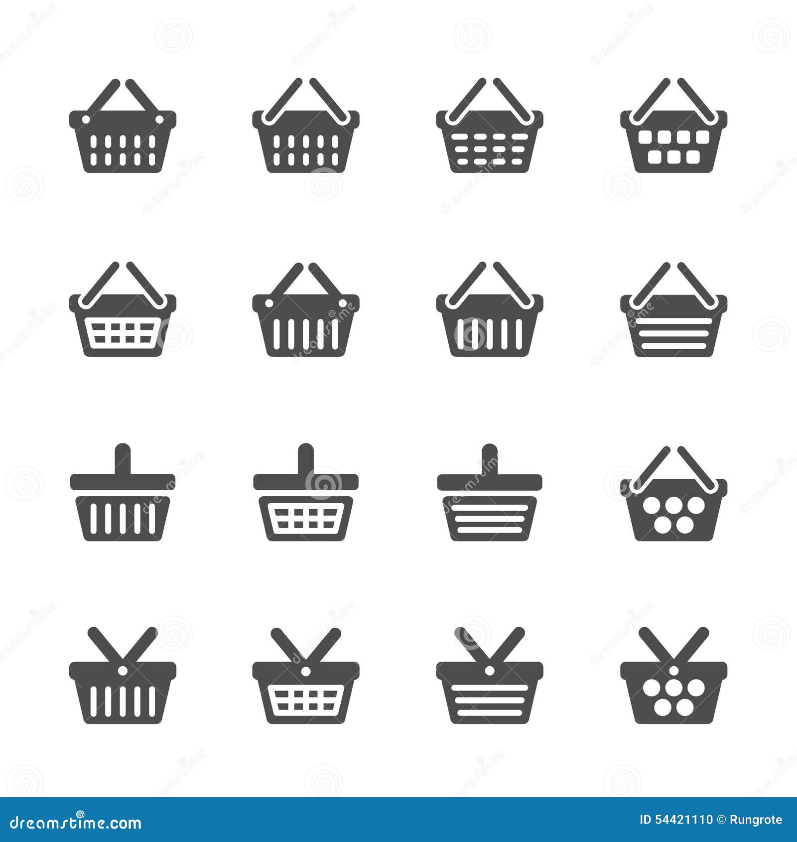 Shopping Basket Icons. Vector.Shopping Basket Icons. Vector.Shopping ...