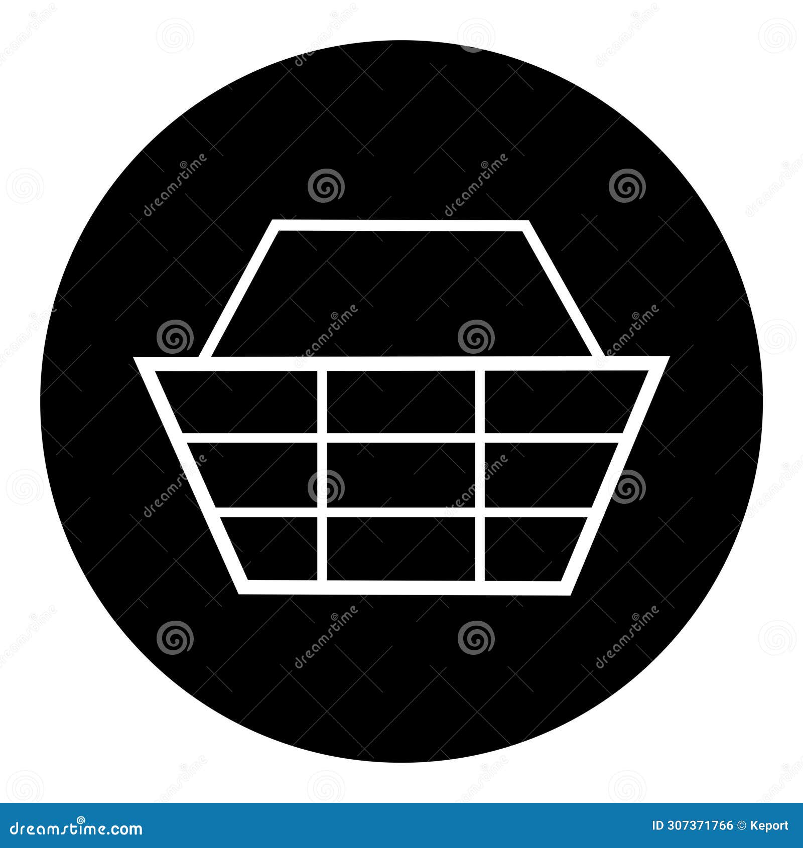 Shopping Basket Icon on Simple Black Button Stock Illustration ...
