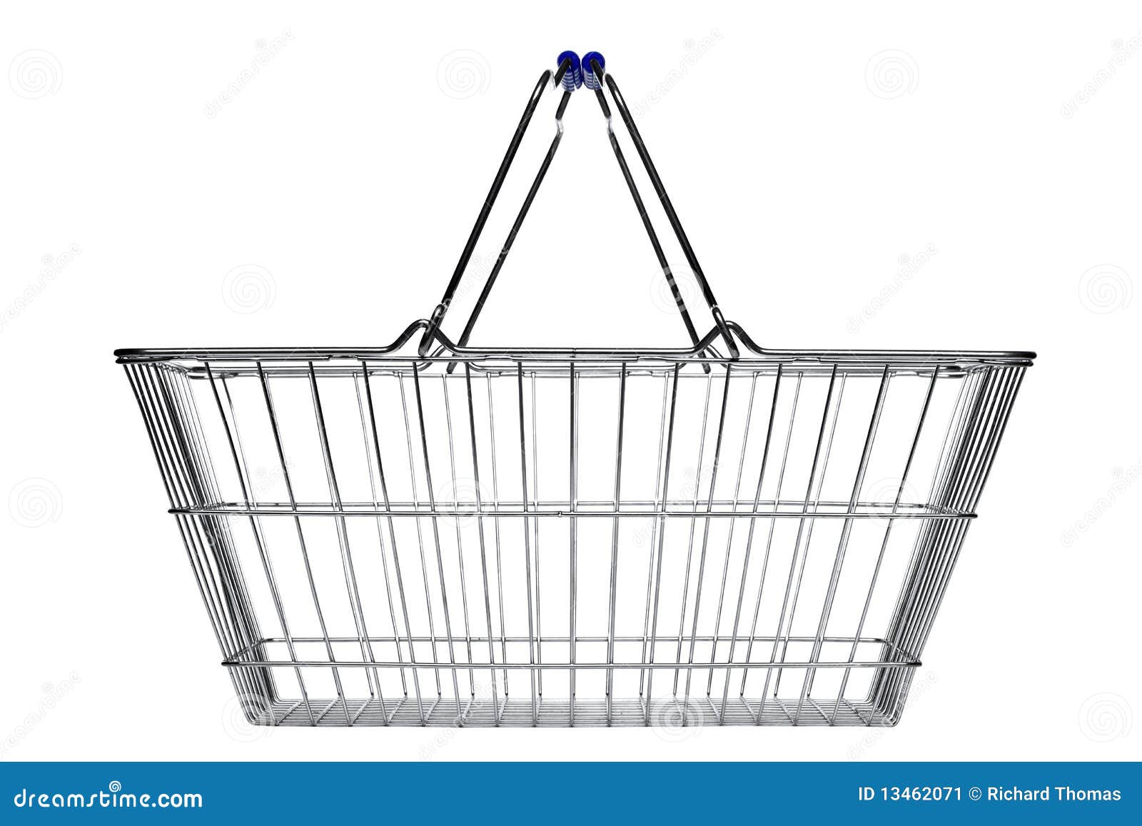 Shopping Basket Isolated on White Stock Image - Image of wire, object ...