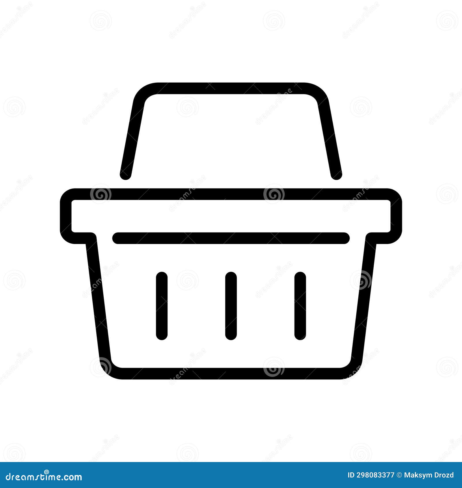 Shopping basket line icon. stock vector. Illustration of shop - 298083377