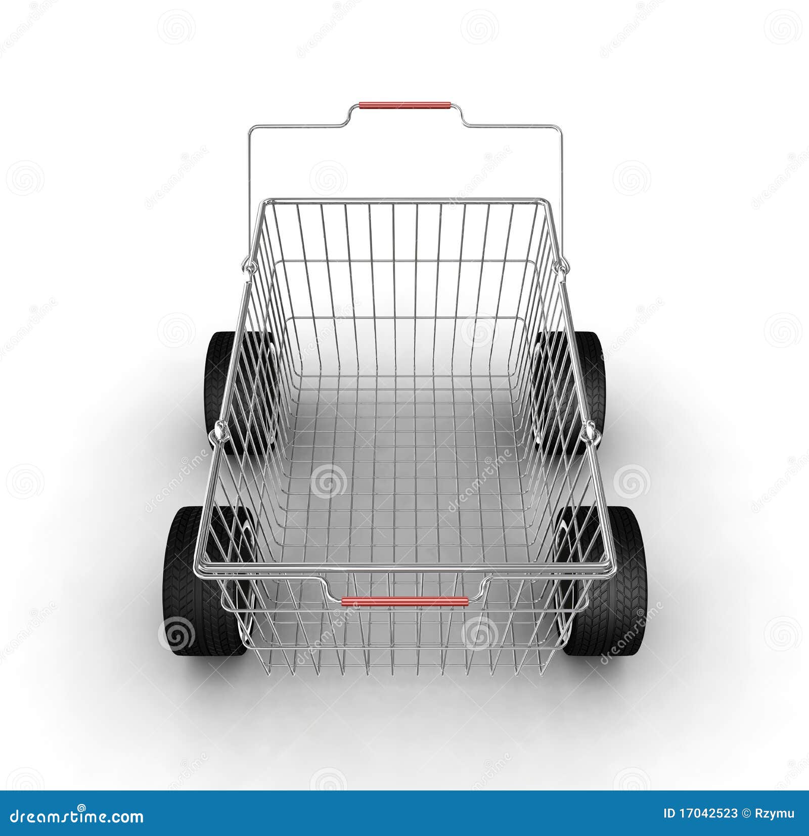 Shopping Basket with Wheels Stock Illustration - Illustration of shape ...