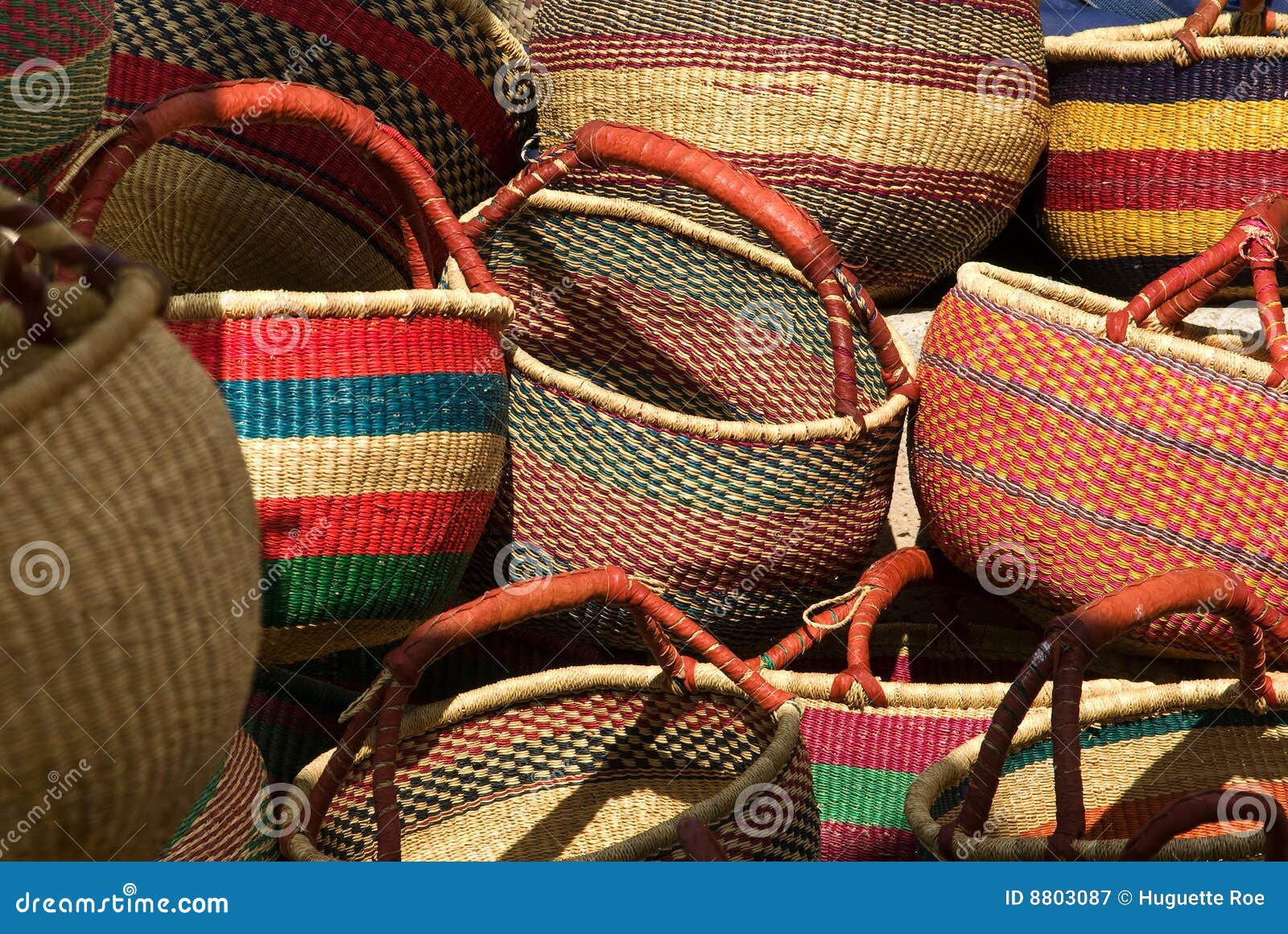 Shopping baskets stock image. Image of basket, reed, stall - 8803087