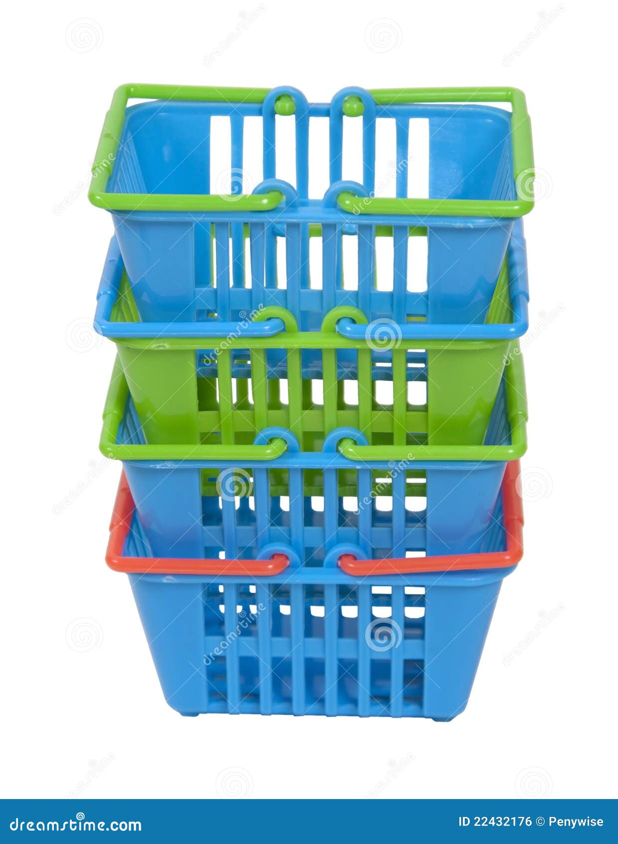 Shopping Baskets Stacked stock photo. Image of purchase - 22432176
