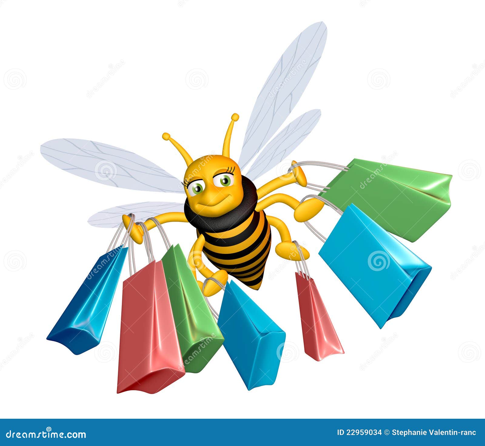 Shopping bee stock illustration. Illustration of retail - 22959034