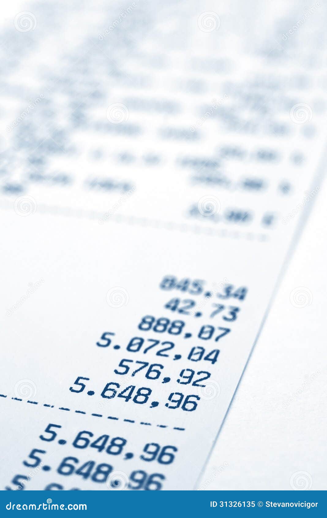 Shopping bill stock image. Image of bill, accounting - 31326135