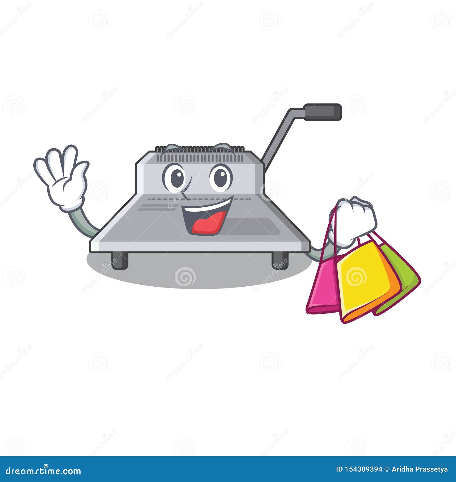 Shopping Binding Machine in the Cartoon Shape Stock Vector ...