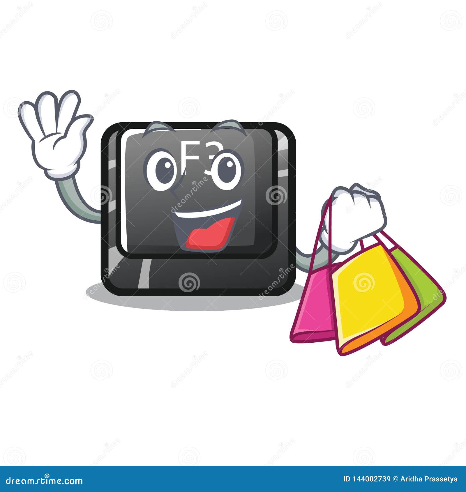 Shopping Button F3 on the Character Keyboard Stock Vector ...