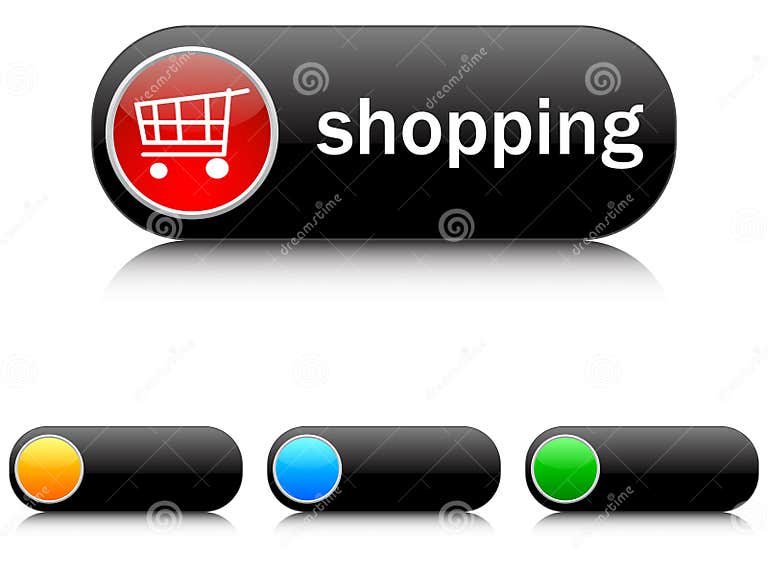 Shopping buttons stock vector. Illustration of presents - 11039604