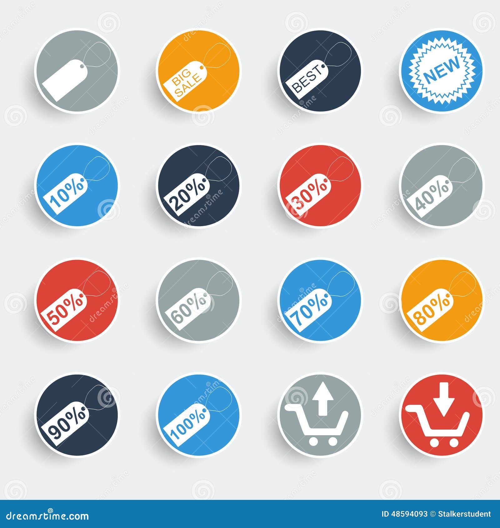 Shopping buttons stock illustration. Illustration of market - 48594093