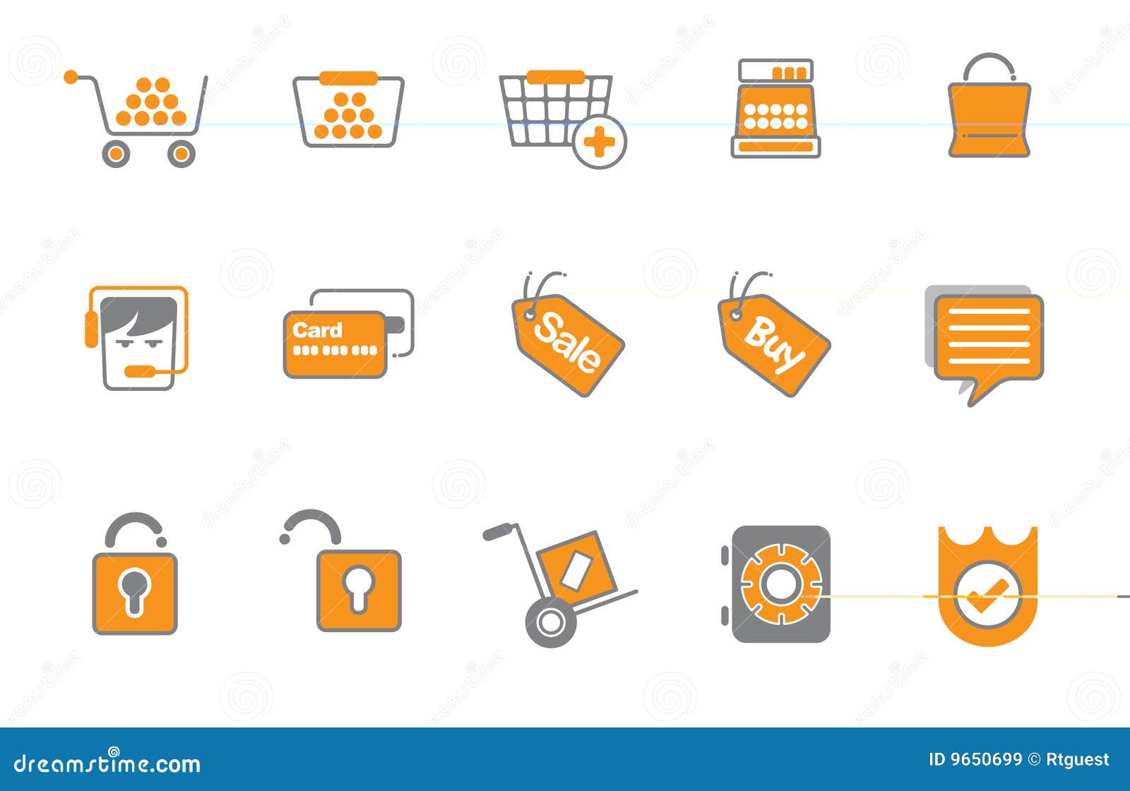 Shopping or Buying Icon Set Stock Vector - Illustration of artistically ...