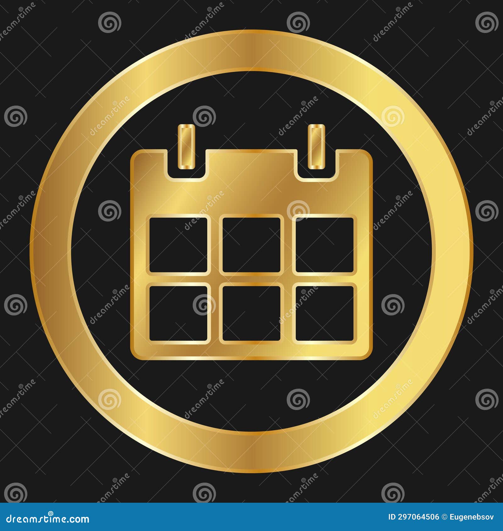 Shopping Calendar Simple Gold Icon for Apps and Websites Stock ...