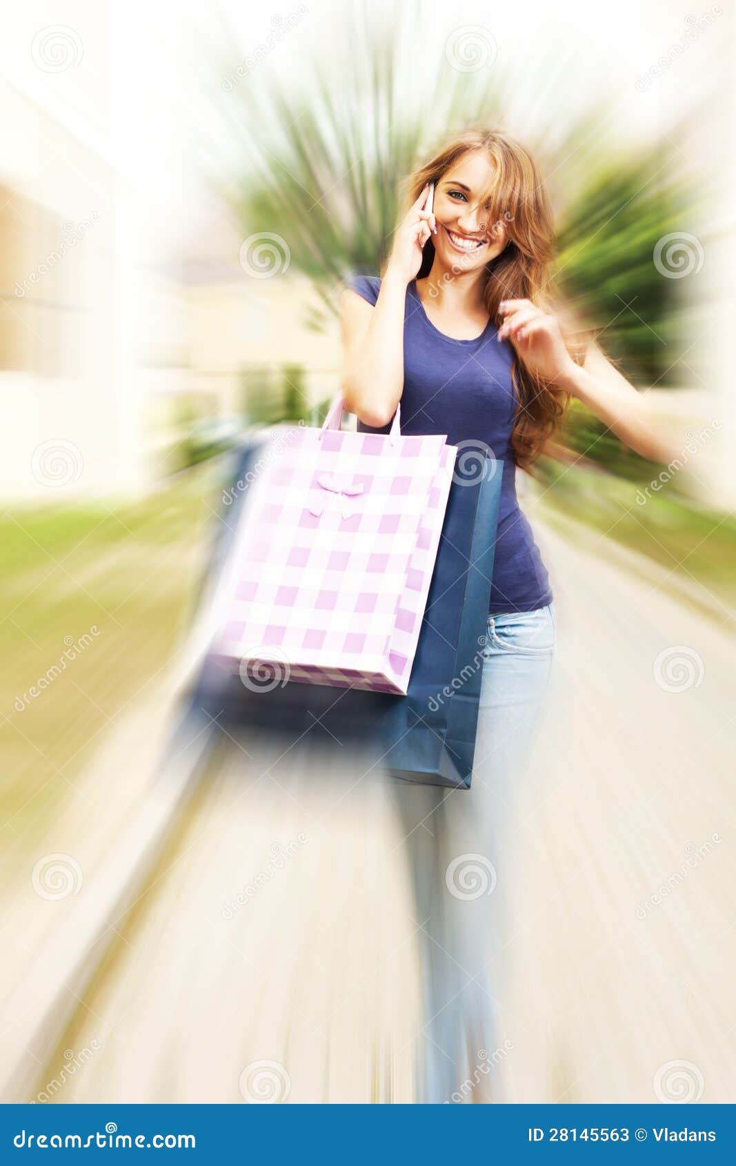 Shopping call stock image. Image of attractive, cheerful - 28145563