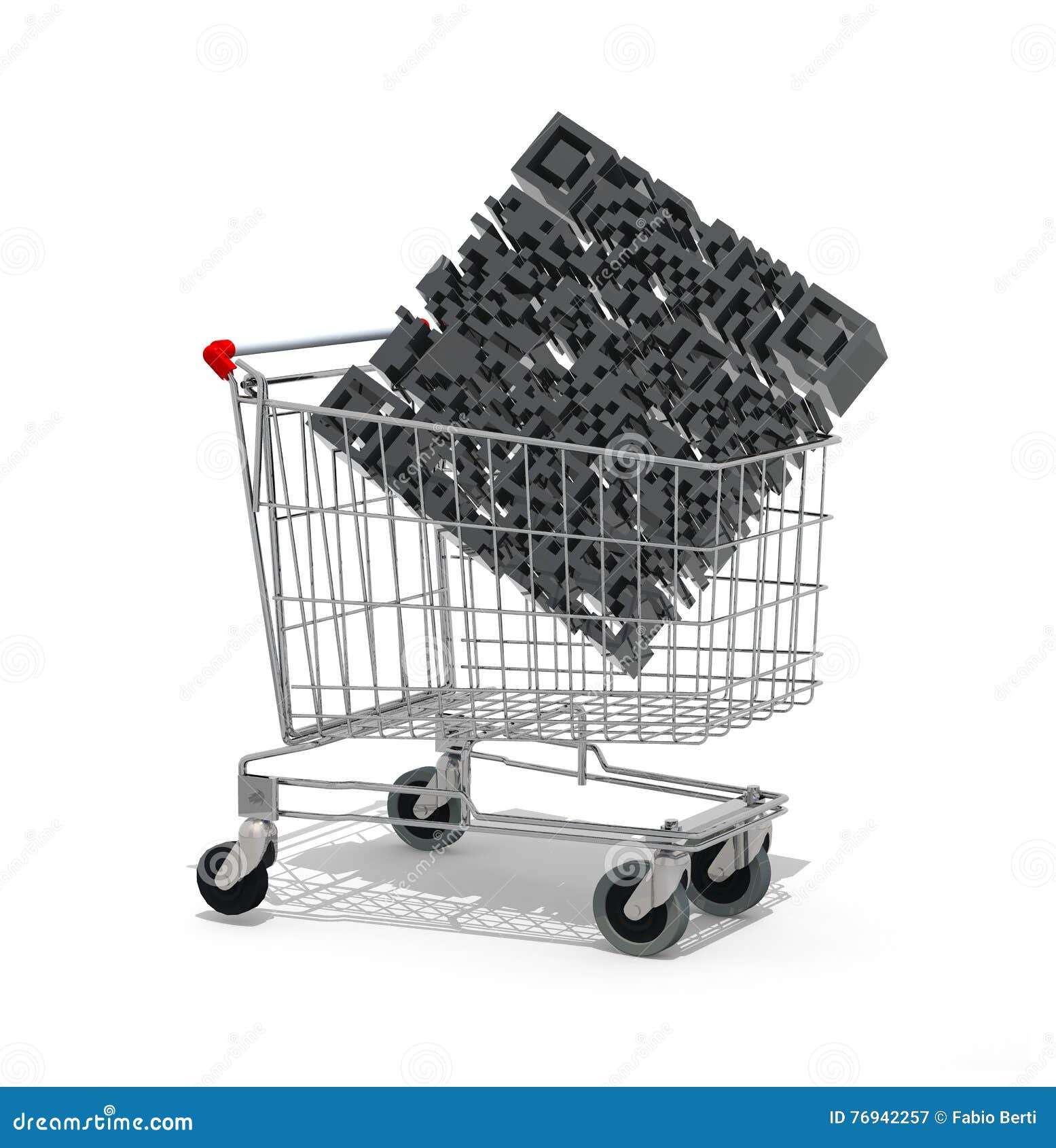Qr Code Inside Shopping Trolley Icon Logo Design Vector Illustration ...