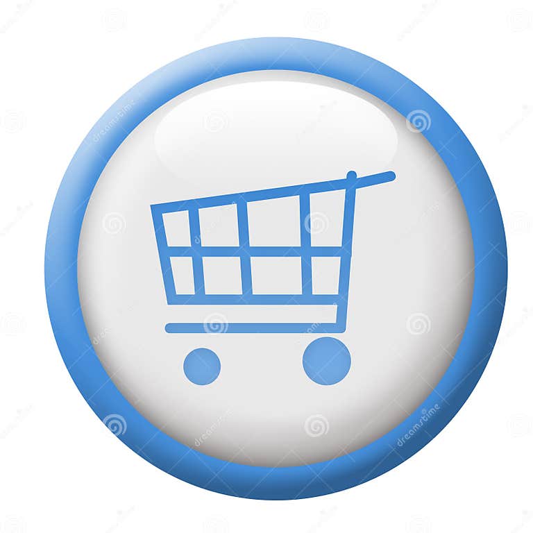 Shopping cart button stock illustration. Illustration of shiny - 3573990