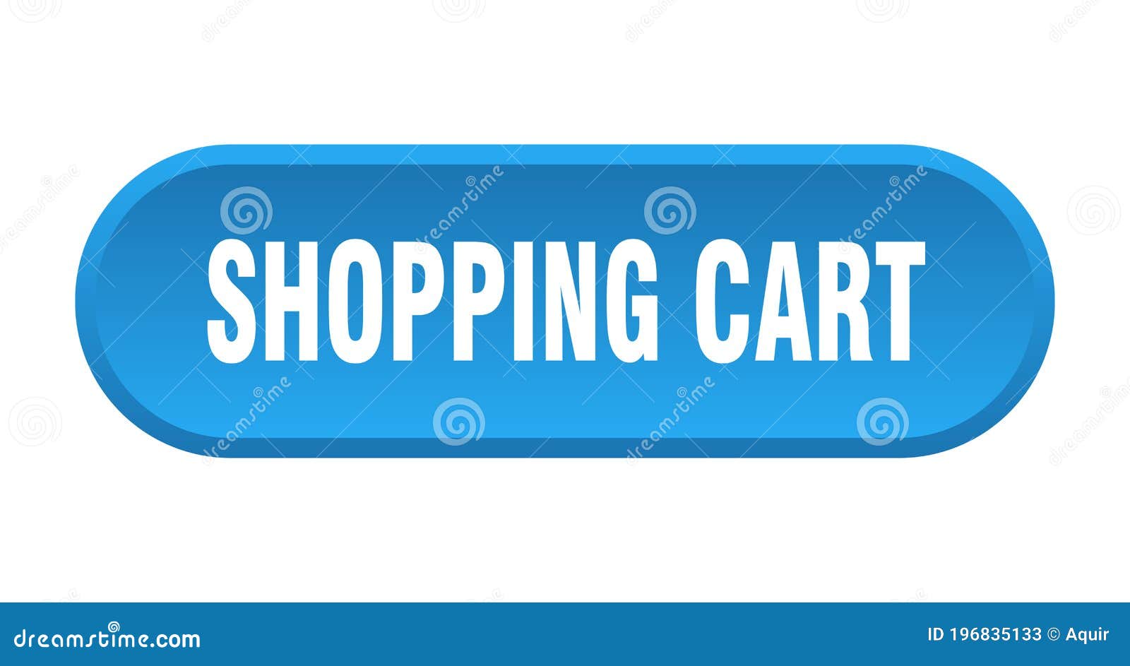 Shopping Cart Button. Rounded Sign on White Background Stock Vector ...