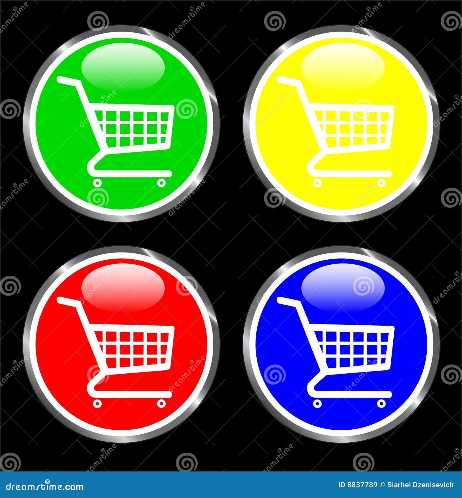 Shopping Cart Button for Web Applications Stock Vector - Illustration ...