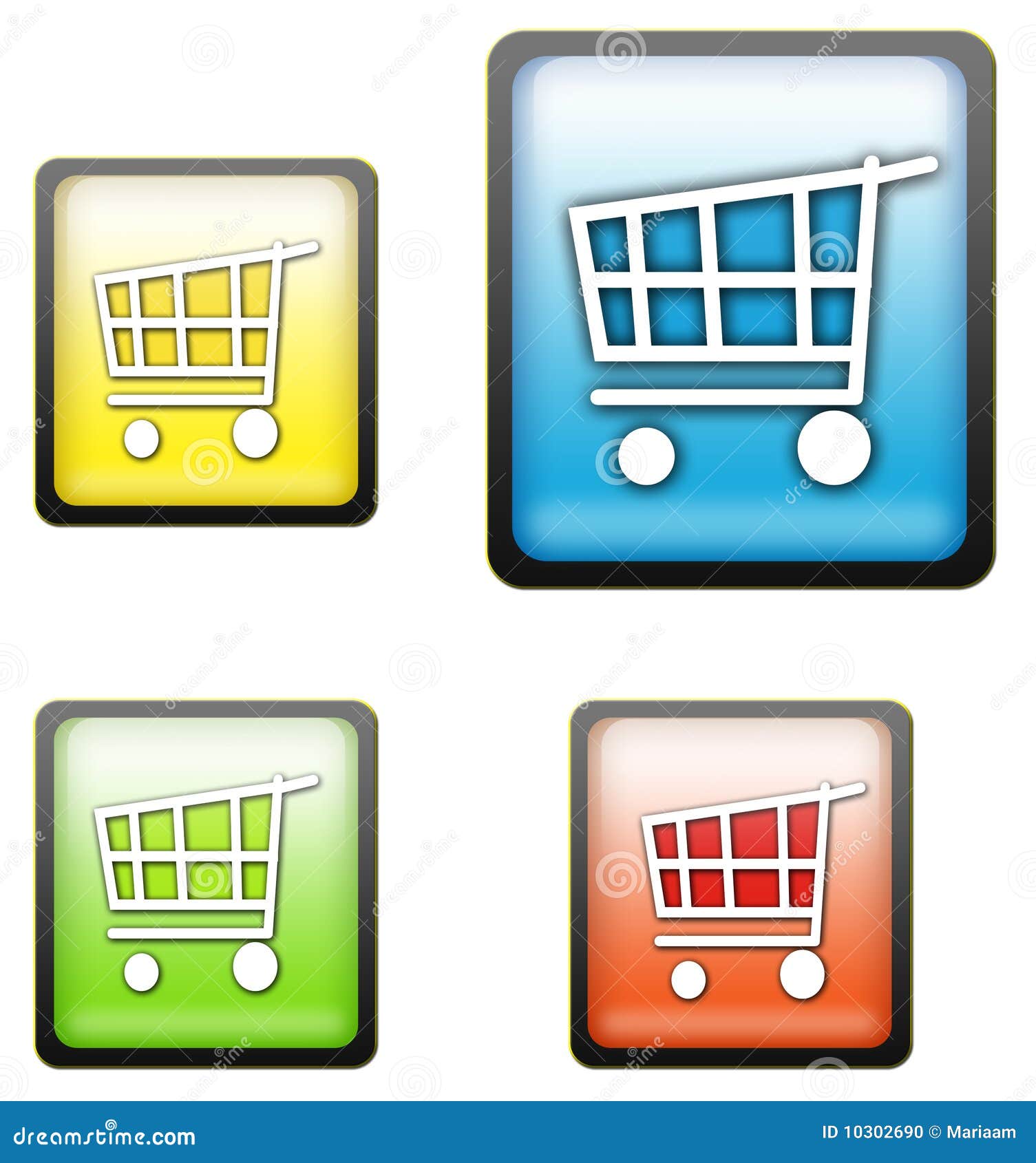 Shopping cart buttons stock illustration. Illustration of background ...