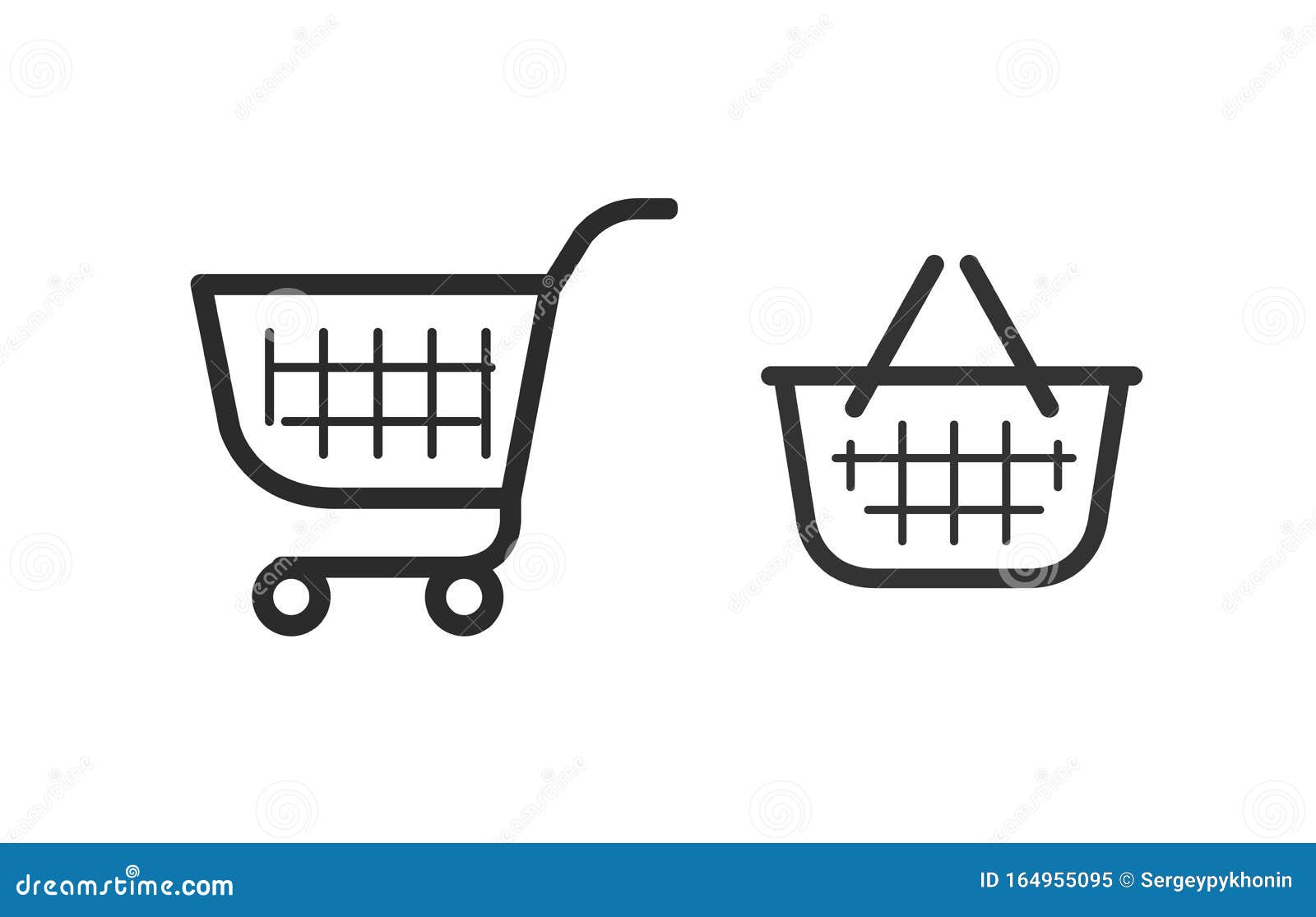 Shopping Cart, Consumer Basket Icon. Vector Illustration Stock Vector ...