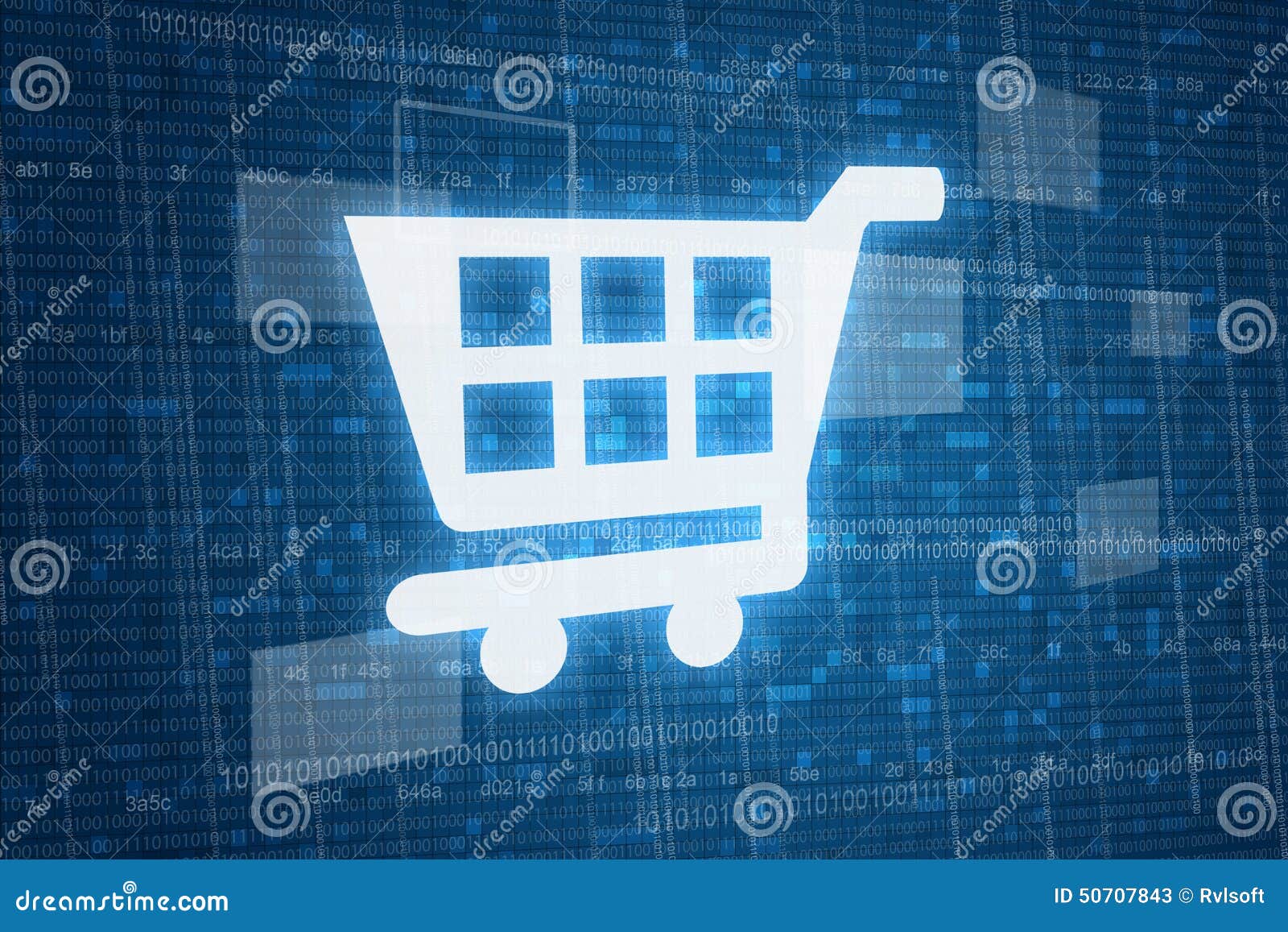 Shopping Cart on Digital Background Stock Image - Image of entreprise ...