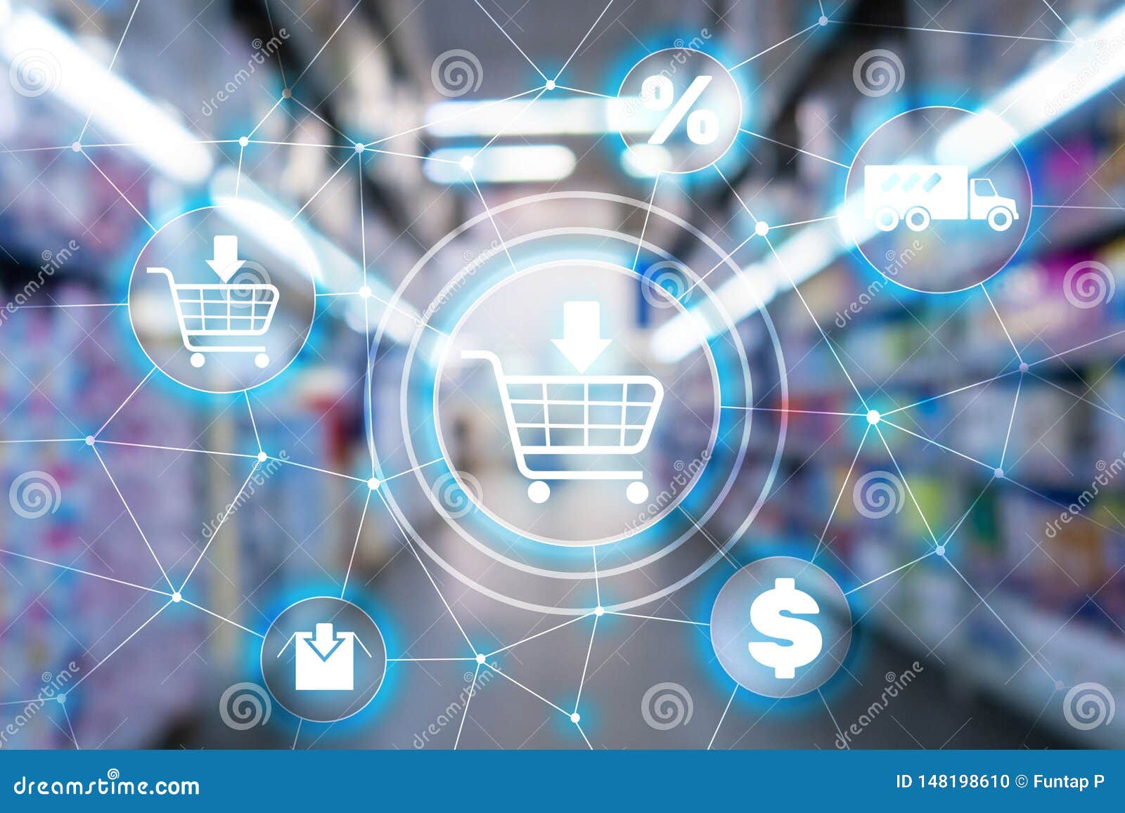 Shopping Cart Ecommerce Marketing Channel Distribution Concept on ... Shopping Cart Ecommerce Marketing Channel Distribution Concept on ...