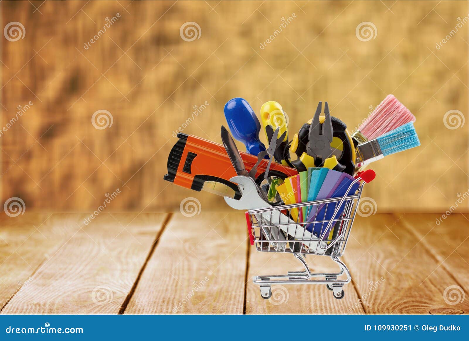 Shopping Cart Full of Construction Tools, Stock Image - Image of hard ...