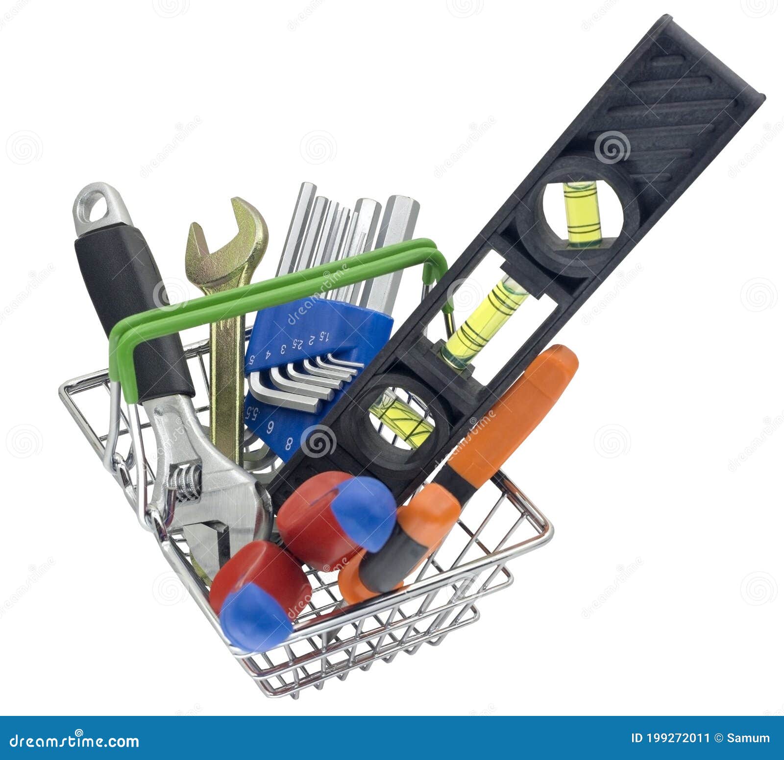 Shopping Cart Full of Construction Tools Stock Image - Image of ...