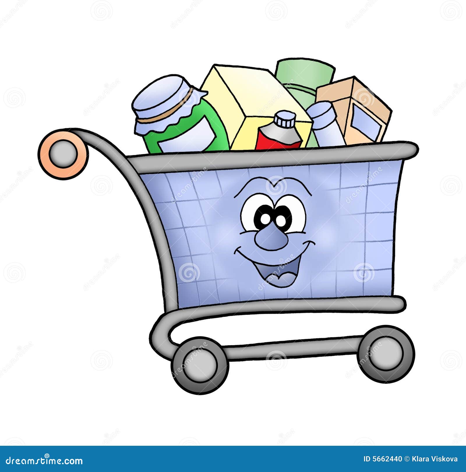 Shopping cart happy stock illustration. Illustration of happy - 5662440