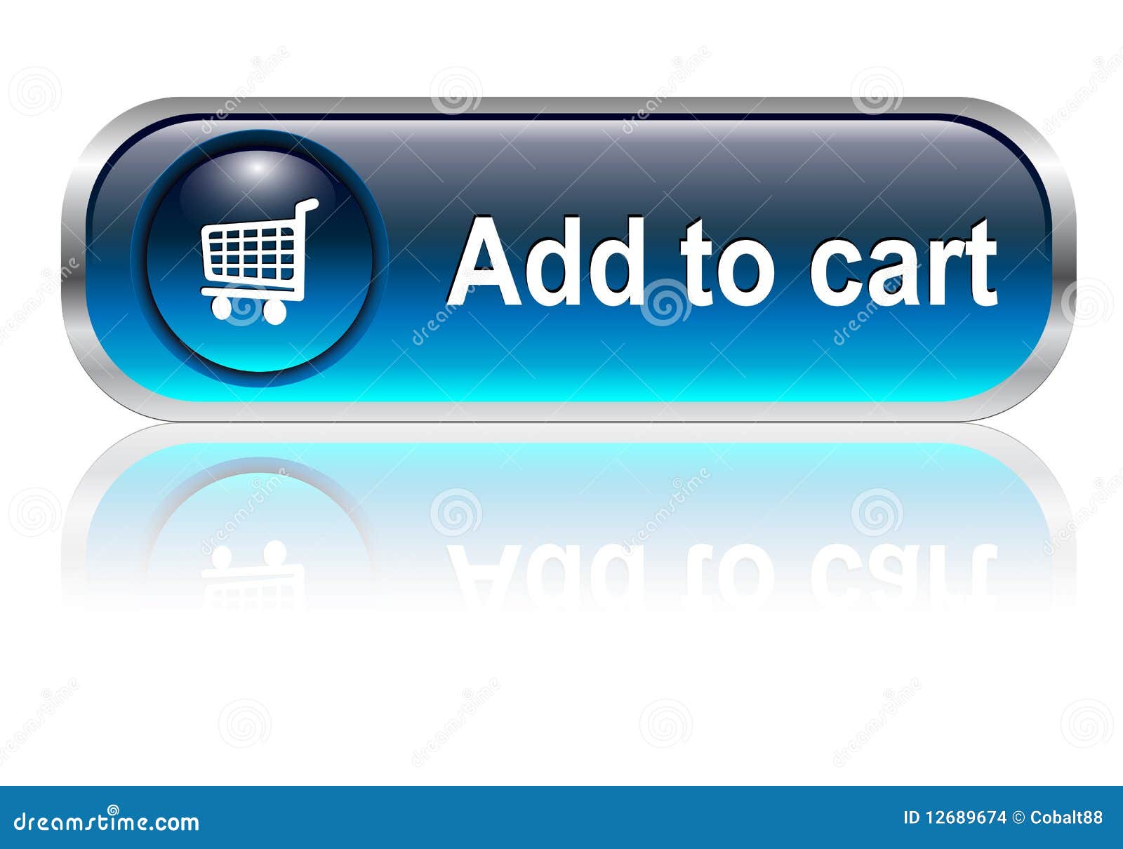 Shopping cart icon, button stock vector. Illustration of shiny - 12689674