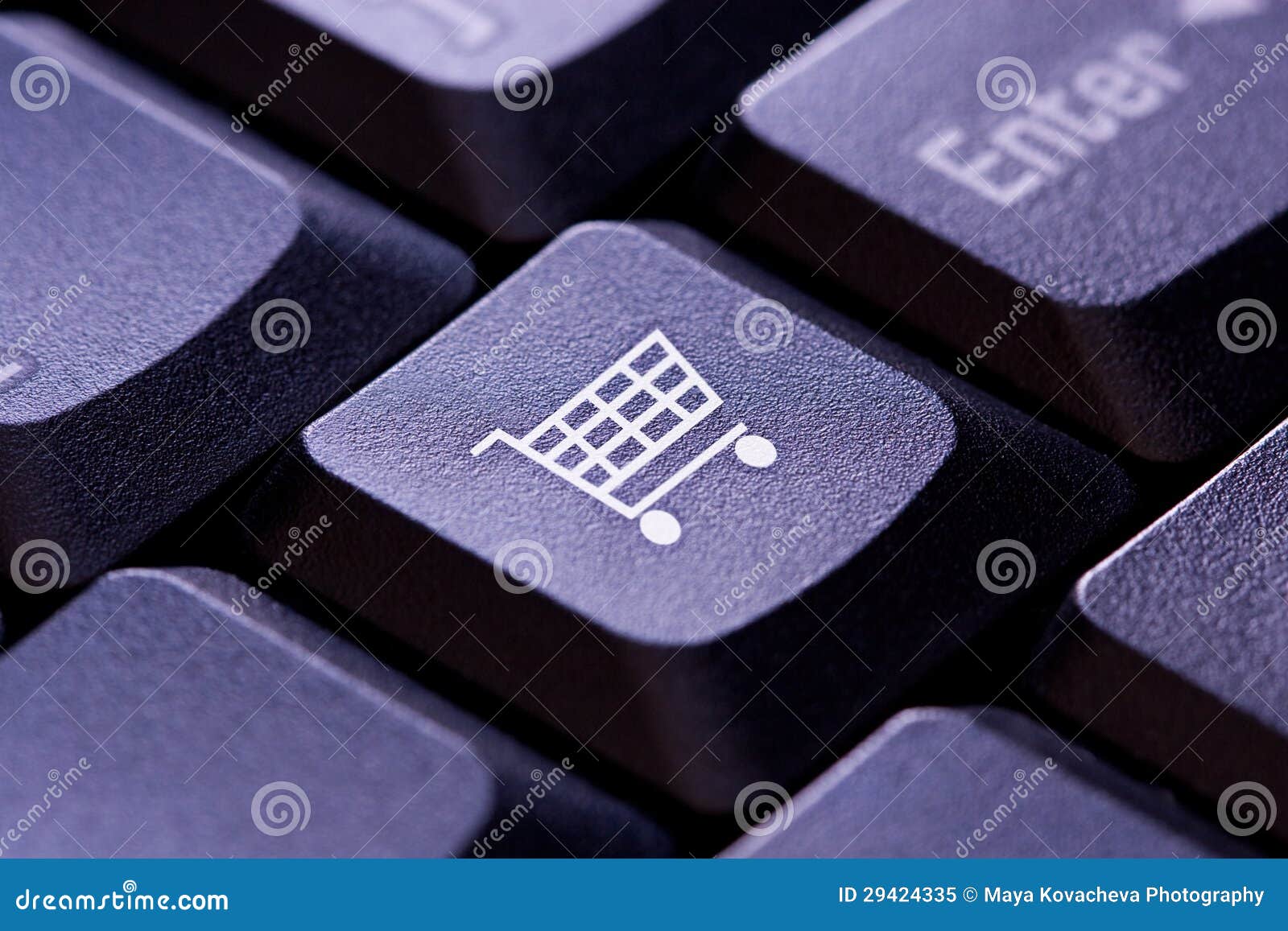 Shopping Cart Icon on a Computer Keyboard Key Stock Image - Image of ...