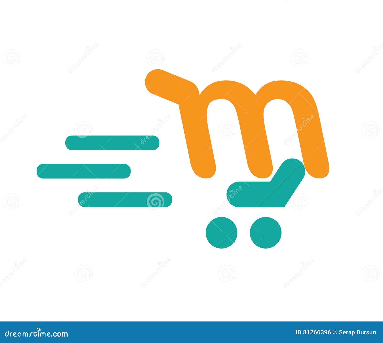 Shopping Cart Icon for M stock vector. Illustration of gift - 81266396