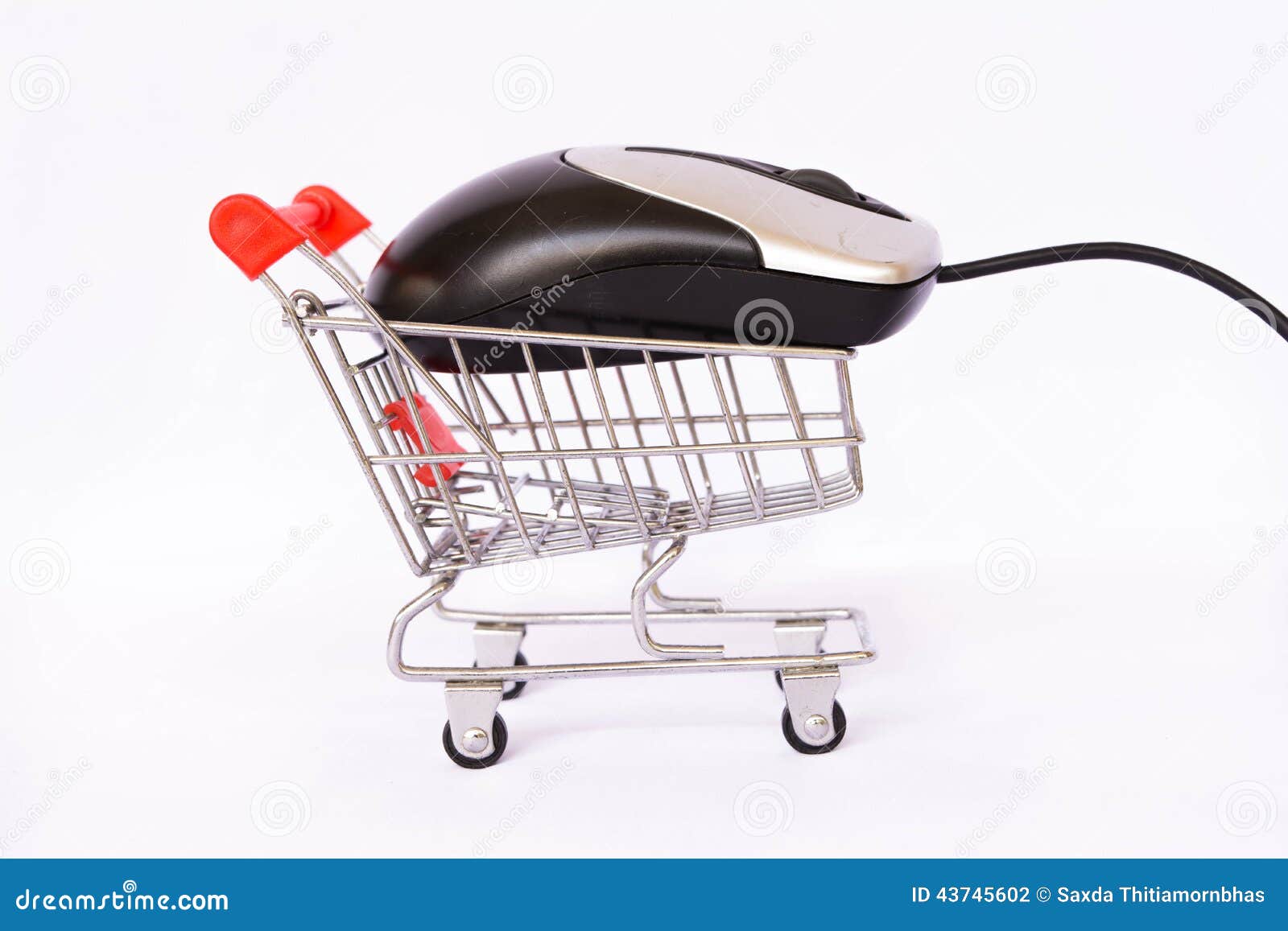 Shopping cart and mouse stock photo. Image of cart, business - 43745602