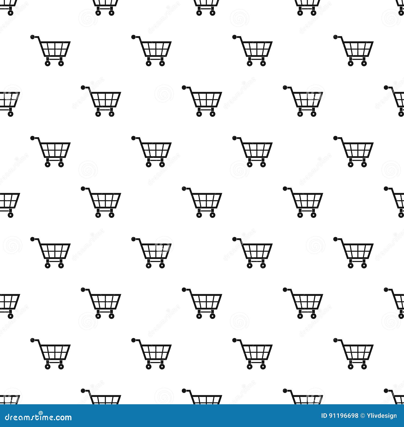 Shopping Cart Pattern Vector Stock Vector - Illustration of convenience ...