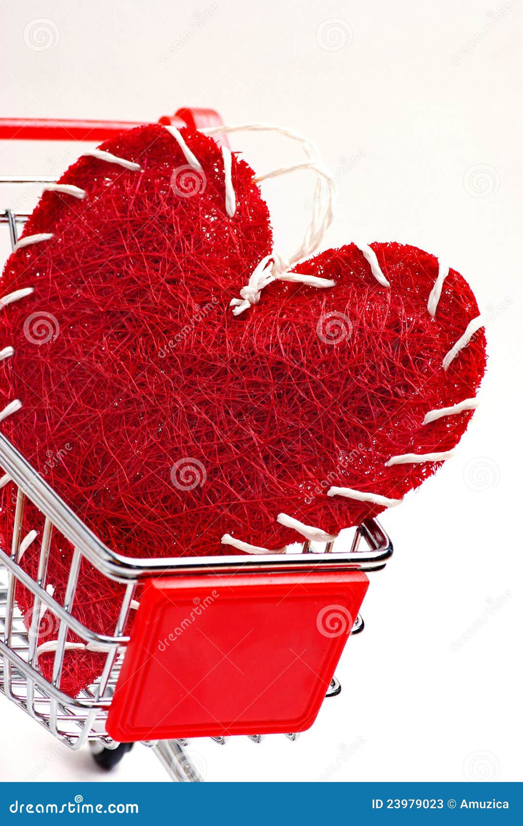 Shopping Cart and Red Heart Stock Image - Image of commerce, feelings ...