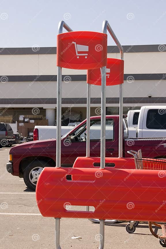 Shopping Cart Return Signs stock photo. Image of load, metal - 819574