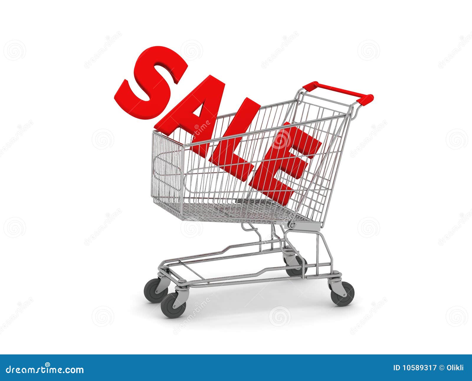 Shopping Cart with SALE Text Stock Illustration - Illustration of ...