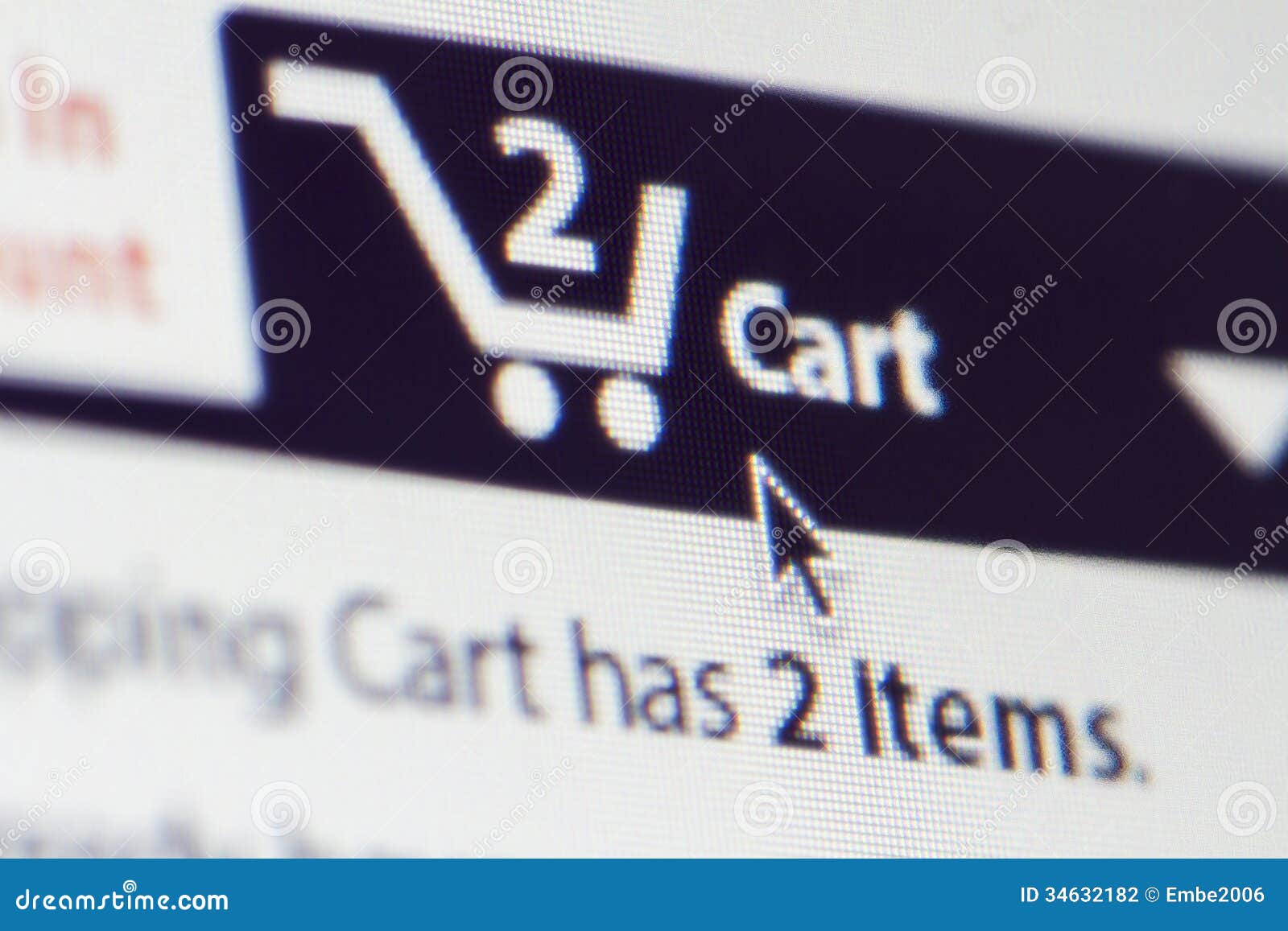 Shopping Cart Screen stock photo. Image of letters, online - 34632182