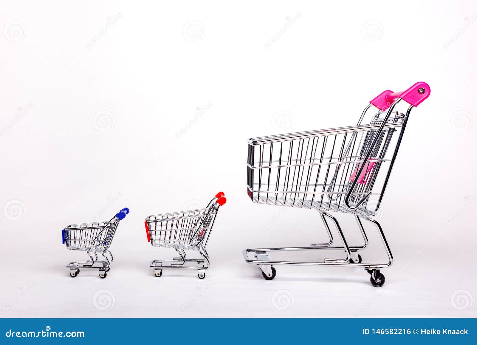 Shopping Cart Side View Isolated on White Stock Photo - Image of market ...
