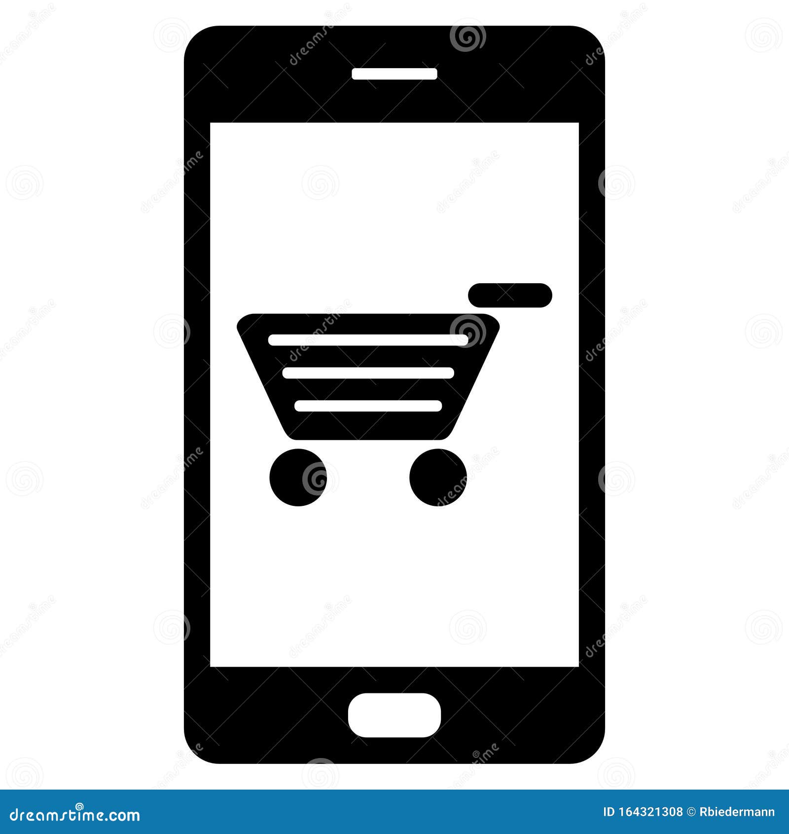 Shopping Cart and Smartphone As Vector Illustration Stock Vector ...