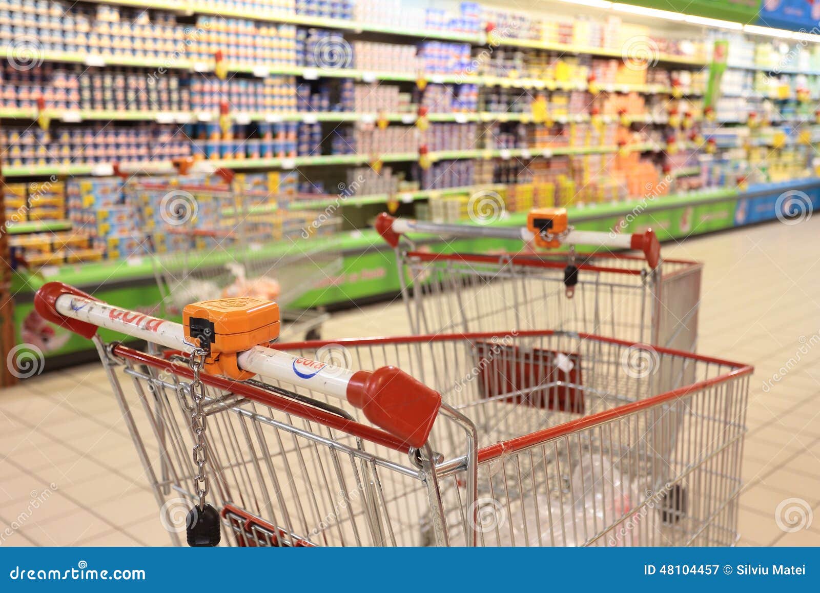 Shopping Cart Retriever Grocery Cart Pusher Editorial Image ...