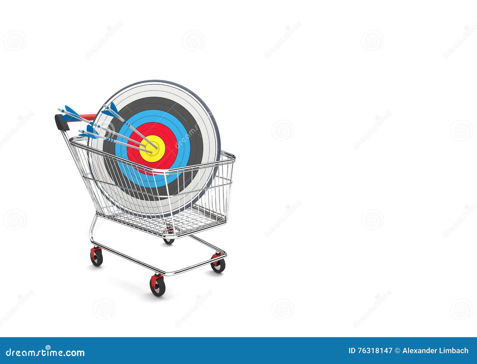 Shopping Cart Target Arrows Stock Illustration - Illustration of ...