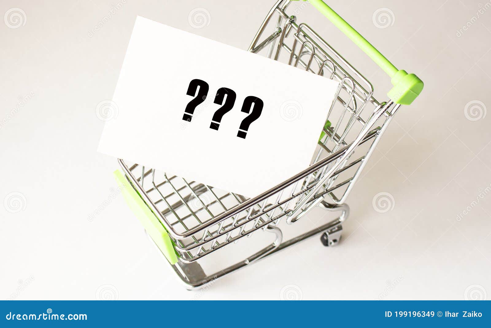 Shopping Cart and Text on White Paper. Shopping List Concept on Light ...