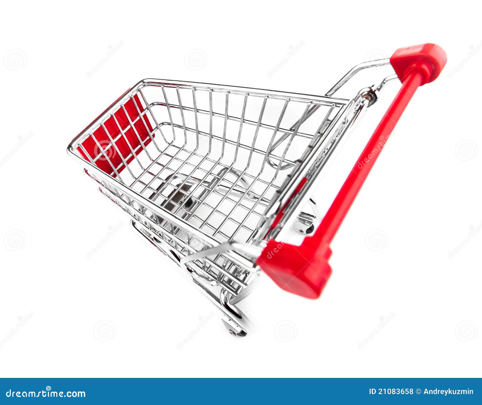 Shopping Cart Top View Isolated Stock Photo - Image of list, push: 21083658