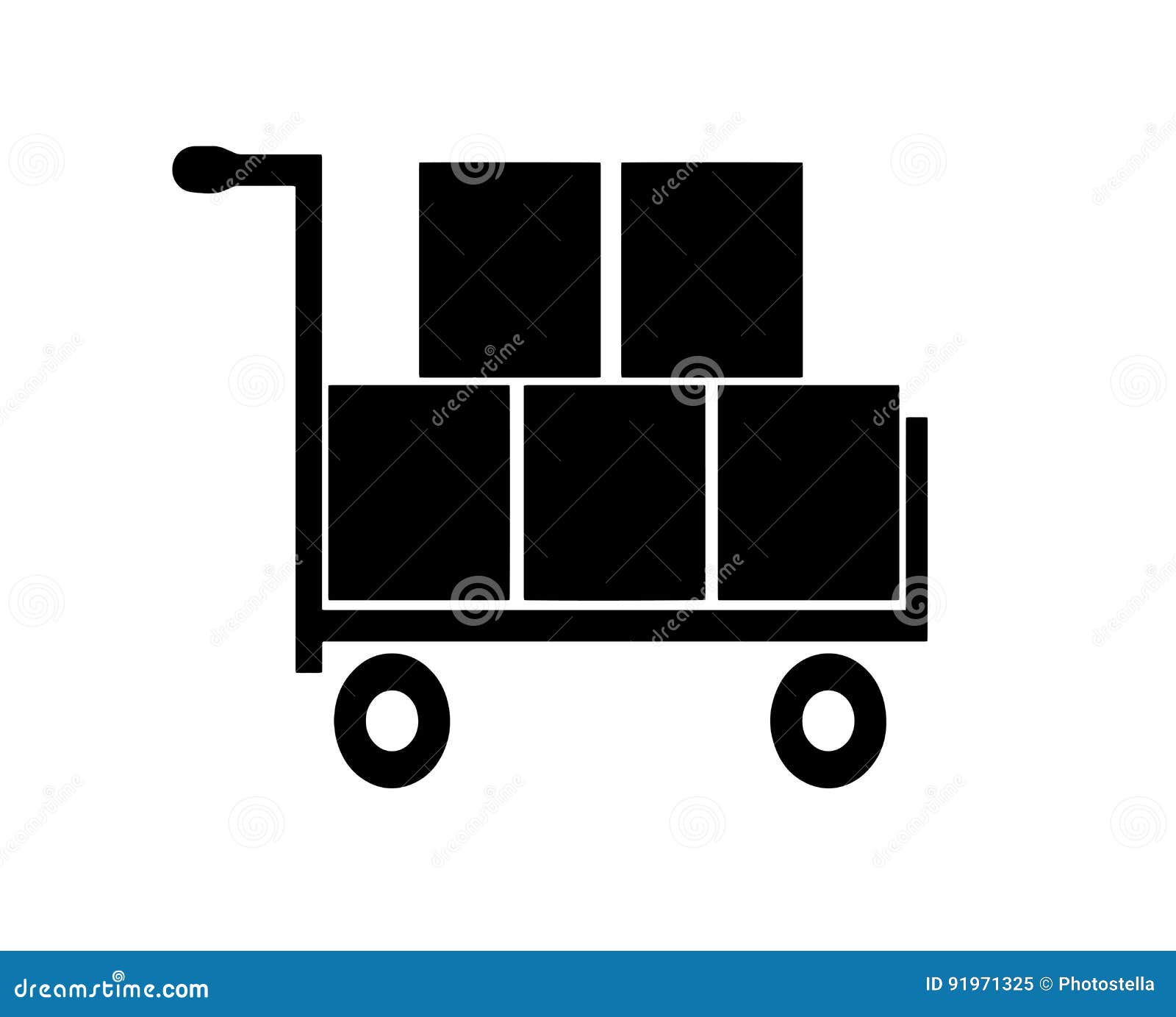 Shopping cart vector stock vector. Illustration of industrial - 91971325