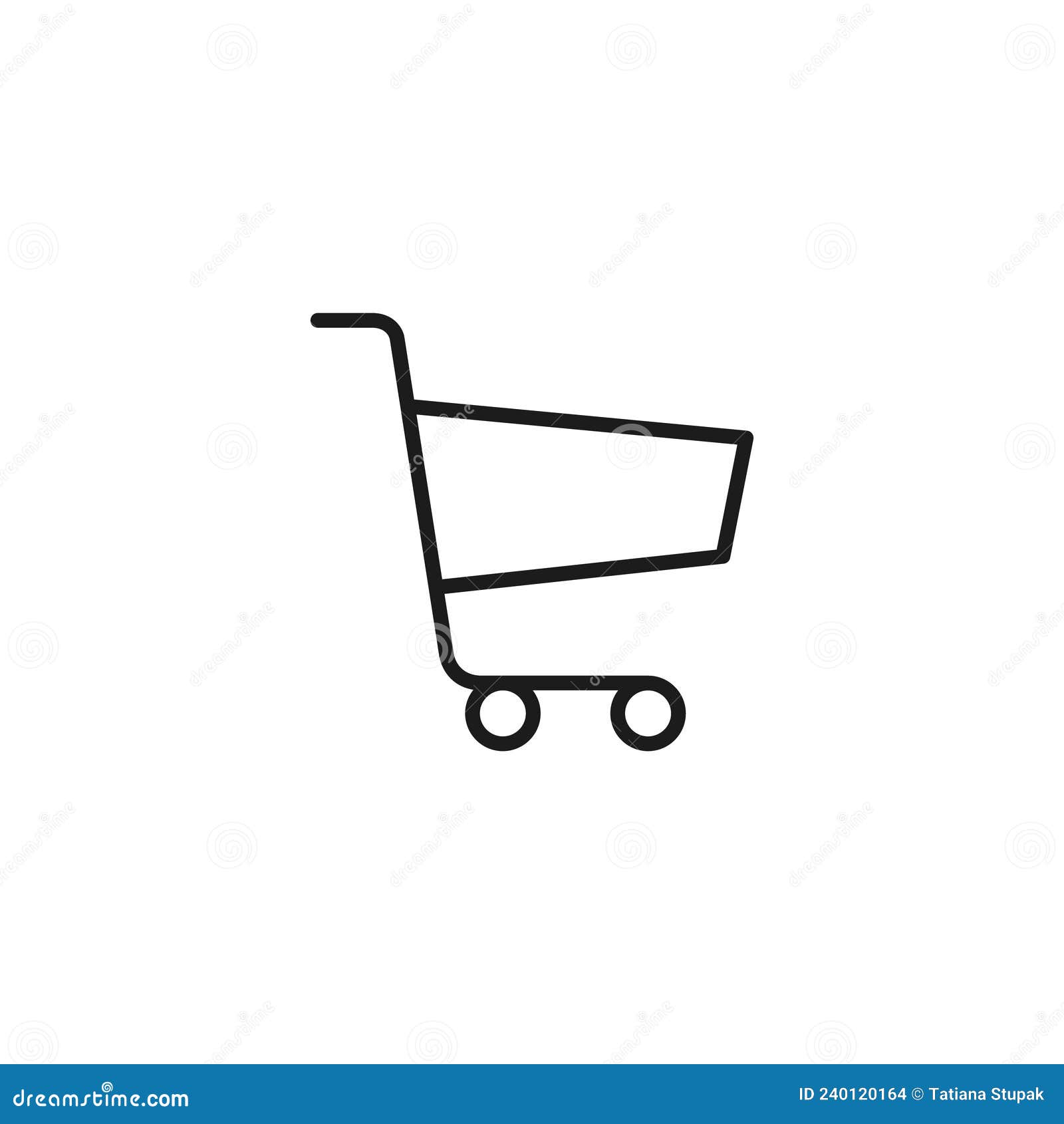 Shopping Cart Vector Icon, Push Cart Line Symbol Stock Vector ...