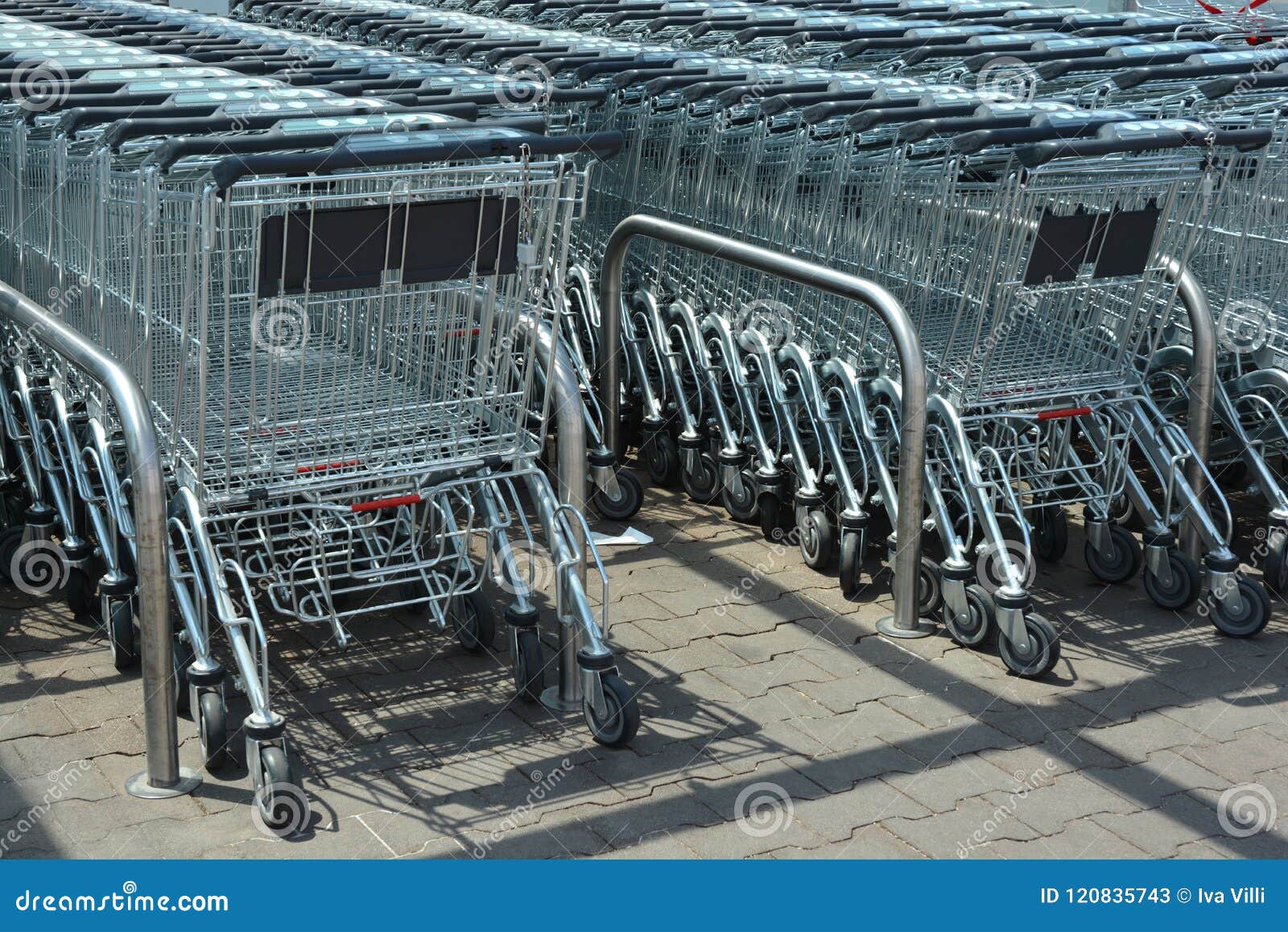 Shopping carts stock image. Image of shadow, cart, parked - 120835743