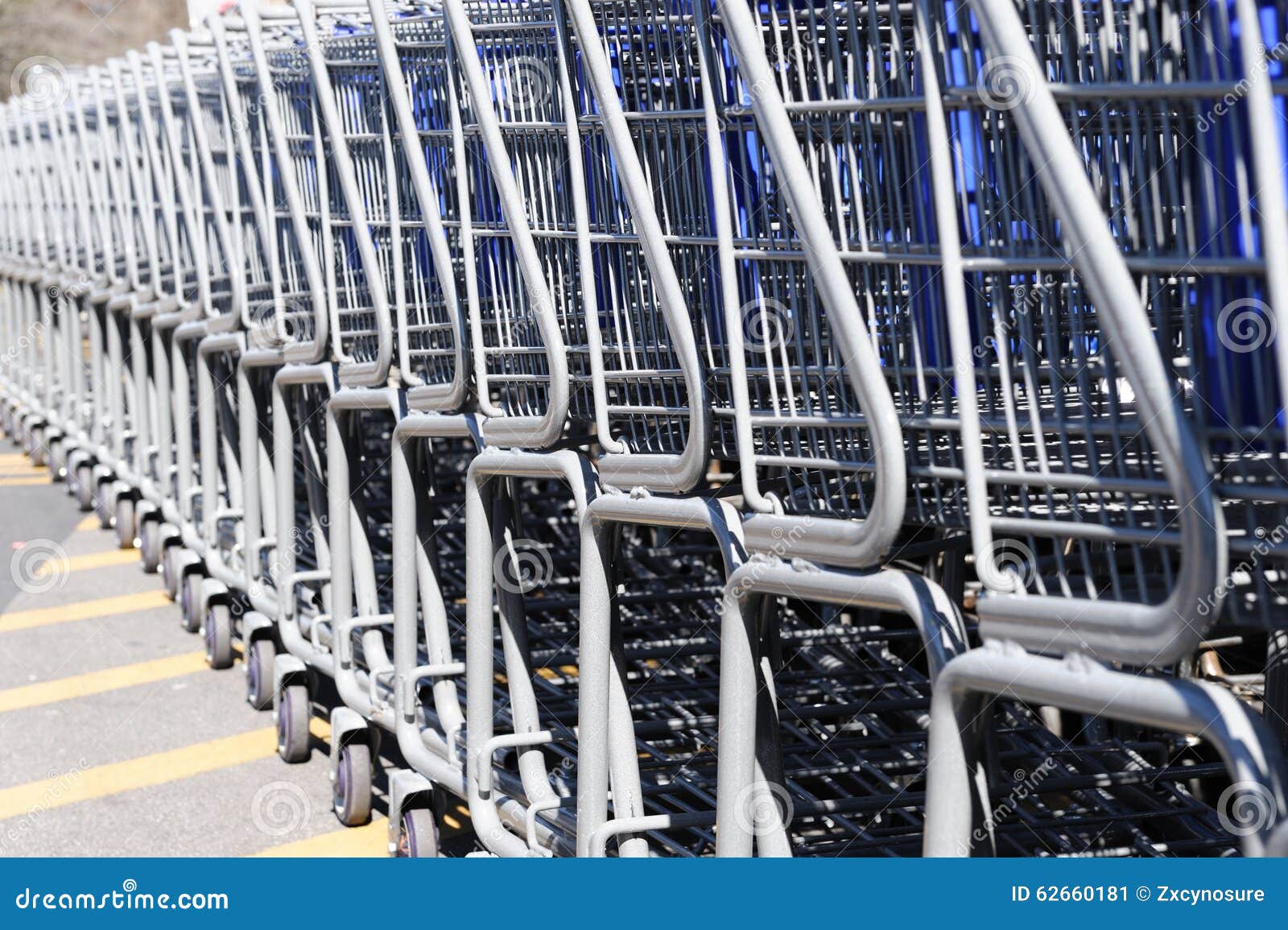 Shopping carts stock image. Image of trolley, store, mall - 62660181