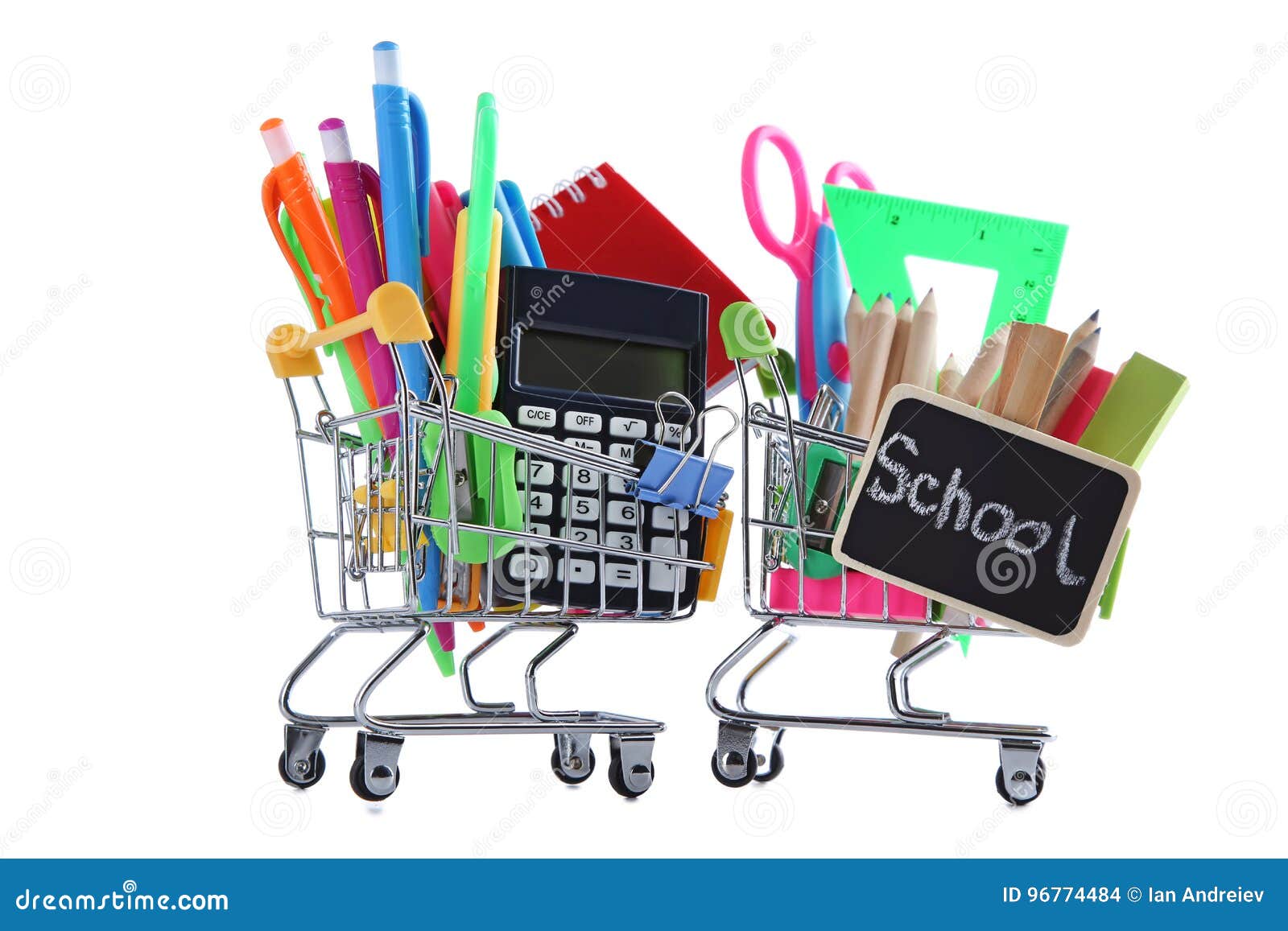 Shopping carts stock photo. Image of marker, notebook - 96774484